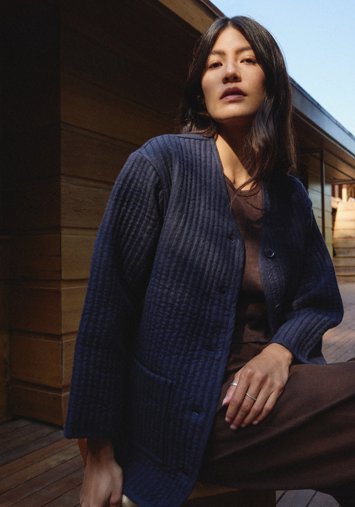 Quilted Jacket Navy – First Rite Clothing